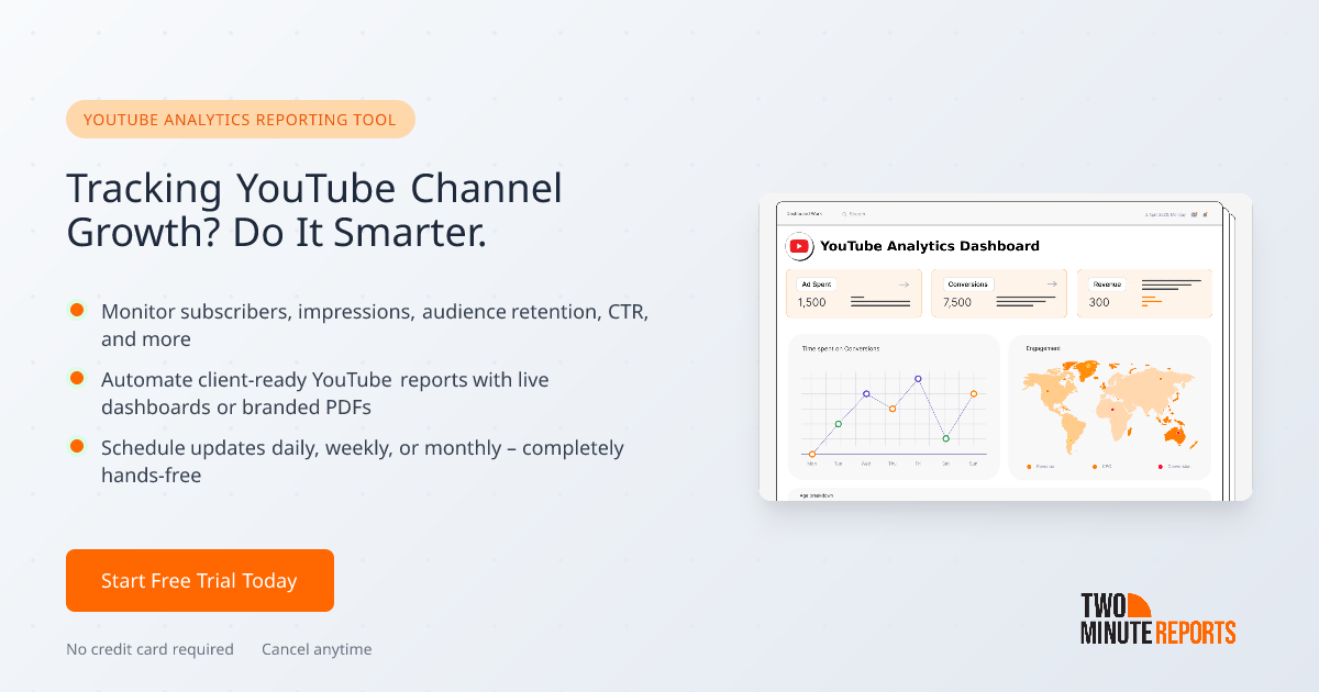 Automated YouTube Analytics Reporting Tool | Try Features For Free.