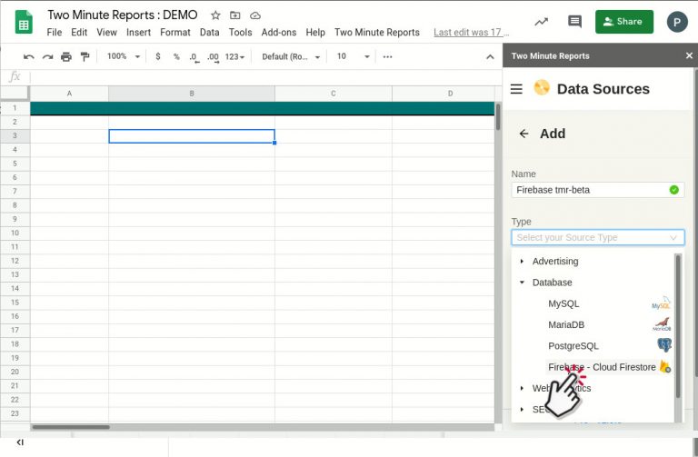 How to get Firebase Data into Google Sheets - Two Minute Reports